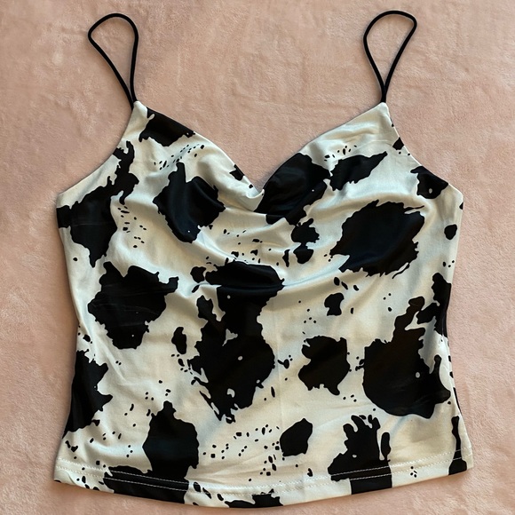 SHEIN | Tops | Cow Print Crop Top | Poshmark
